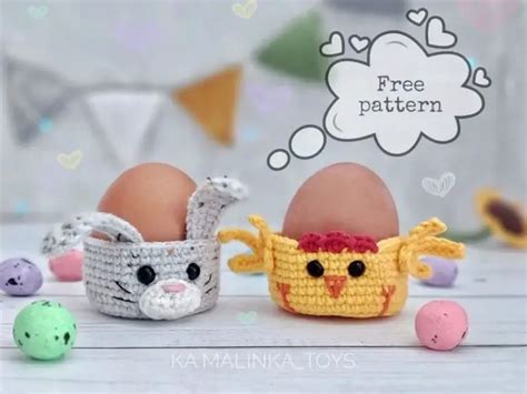 Crochet Small Easter Egg Baskets Pattern Amigurumi Space
