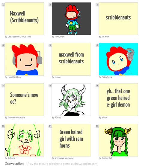 Maxwell Scribblenauts Drawception
