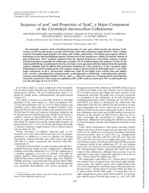 Pdf Sequence Of Xync And Properties Of Xync A Major Component Of The