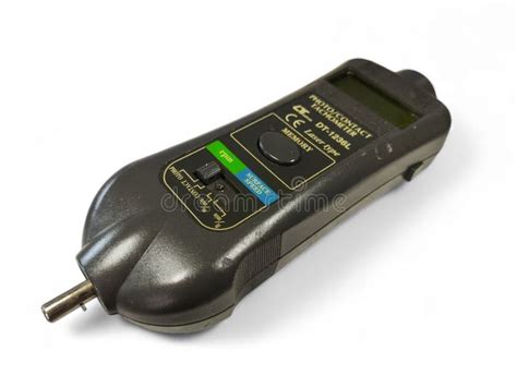 Portable Digital Tachometer For Measuring Rpm In White Background Editorial Photography Image