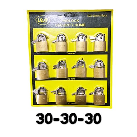 Brass Padlock Set 12pcspack Per Pad Shopee Philippines