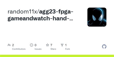 github random11x agg23 fpga gameandwatch hand hold guide