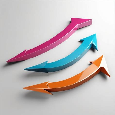Curved Arrow Icon Vector Set Ai Generative Premium Ai Generated Image