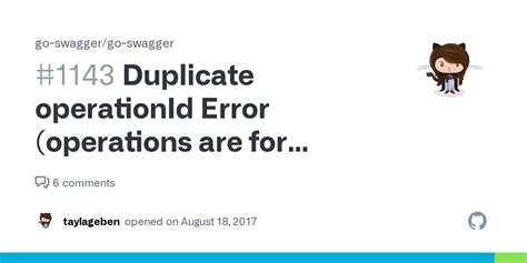 Duplicate Operationid Error Operations Are For Separate Endpoints