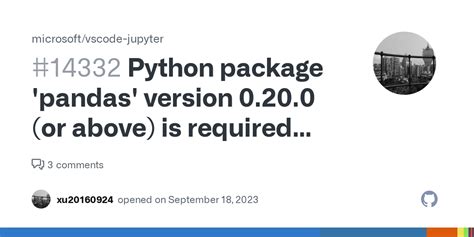 Python Package Pandas Version 0200 Or Above Is Required For Viewing Data Even Though