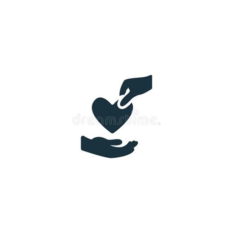 Philanthropy Icon Monochrome Simple Social Responsibility Icon For