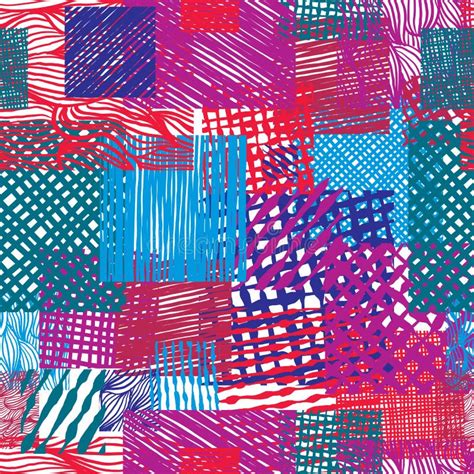 Hand Drawn Lines Textures Grunge Style Seamless Pattern Vector Stock Vector Illustration Of