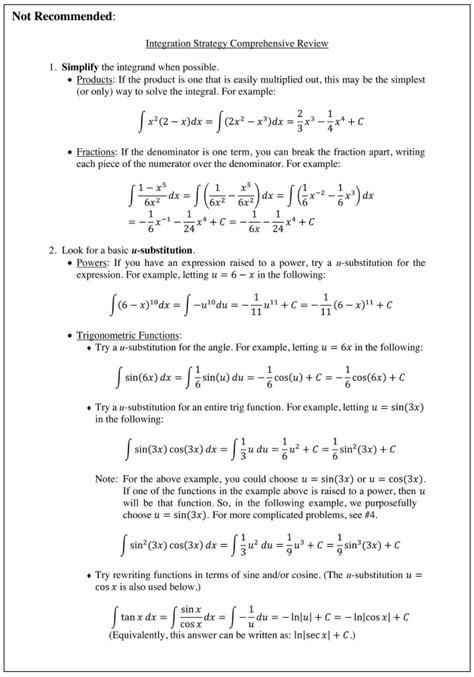 Calculus II Integral Calculus Opportunities For Derivation Or Proof Opportunities For Opening