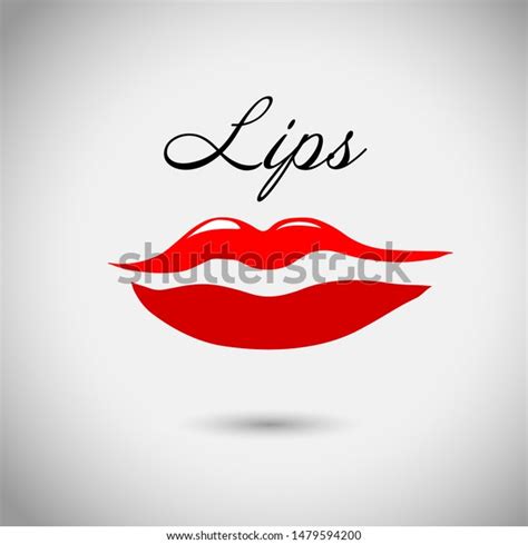Red Lips Sexy Womans Kiss Birthmark Stock Vector Royalty Free 1479594200 Shutterstock