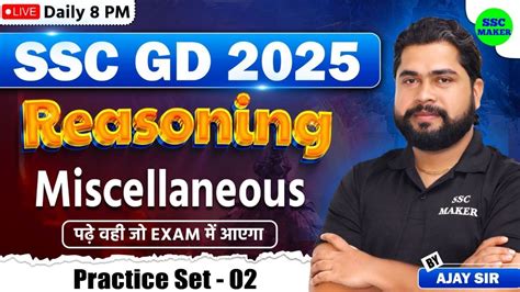 Ssc Gd 2025 Ssc Gd Miscellaneous Class 2 Ssc Gd Reasoning Practice