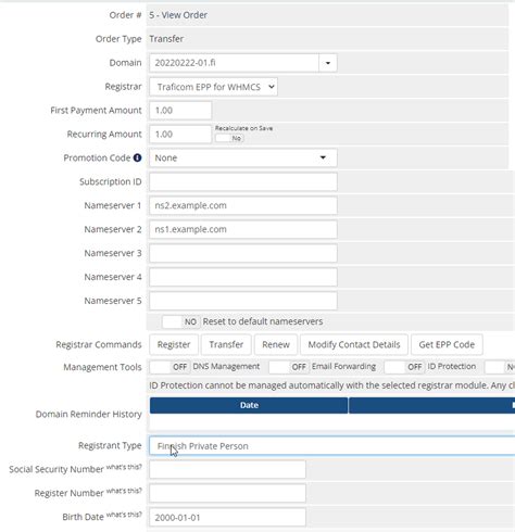 Traficom Fi Registrar For WHMCS WHMCS Marketplace