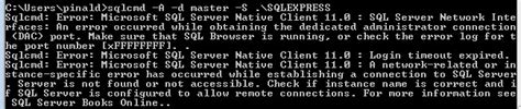 SQL SERVER Dedicated Access Control For SQL Server Express Edition An Error Occurred While