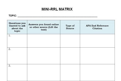 [solved] Create An Rrl Matrix Based From The Example Available In Your