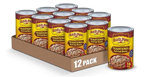 Old El Paso Traditional Canned Refried Beans 16 Oz Pack Of 12
