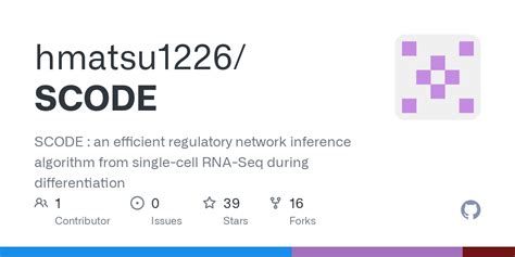 Github Hmatsu1226scode Scode An Efficient Regulatory Network