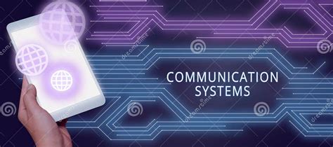 Hand Writing Sign Communication Systems Internet Concept Flow Of Information Use Of Machine To