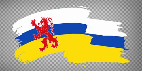 림부르크 브러쉬 스트로크의 국기 귀하의 웹 사이트 디자인 기호 응용 프로그램 Ui에 대한 투명한 배경에 림부르크의 깃발을 흔들고