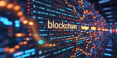 Abstract Digital Visualization Of Blockchain Technology With
