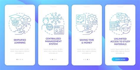 Premium Vector Learning Management System Benefits Blue Gradient
