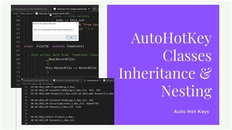 Autohotkey Classes Inheritance And Nesting Youtube