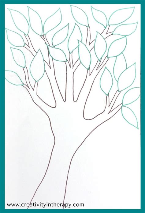 Tree Of Strength Art Directive Creativity In Therapy Art Therapy Activities Art Therapy