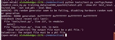 Error In Creating The Pkl Result File Using Tools Test Py Function Issue Open Mmlab