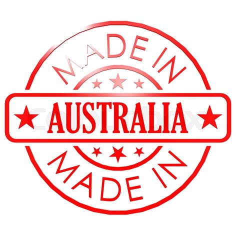Made In Australia Red Seal Stock Image Colourbox