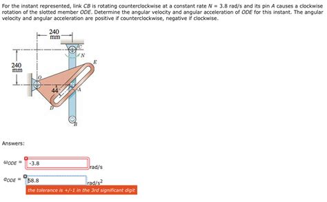 For The Instant Represented Link Cb Is Rotating