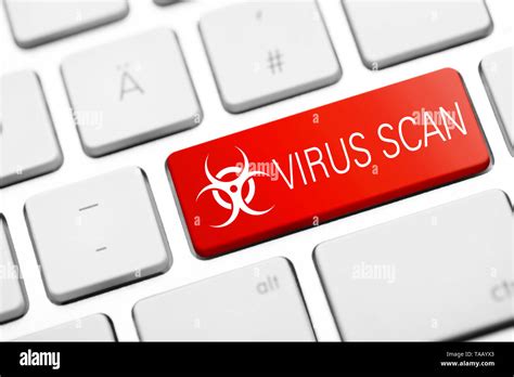Virus Scan Key On Keyboard Stock Photo Alamy