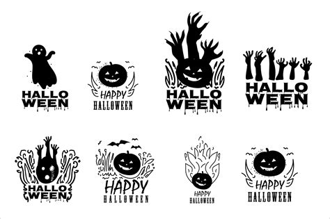 Set Of Halloween Logos Graphic By Patternhouse · Creative Fabrica