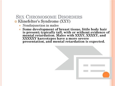 Xy Chromosome Disorders