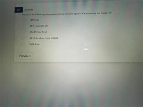Solved 21 2 Points The Type Of Inverse Scan That A Tcp