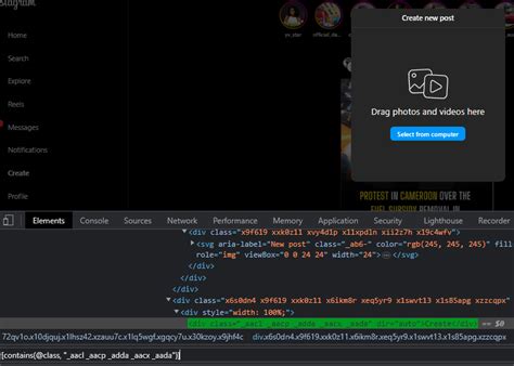 I Am Trying To Upload A Image On Instagram Using Python Selenium