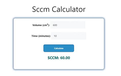 Sccm Calculator Savvy Calculator