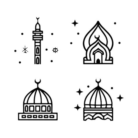 Premium Vector Islamic Icon With Thin Line Style Use For Islamic