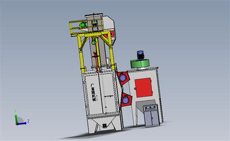 Q376吊钩式抛丸机 SOLIDWORKS 2014 模型图纸下载 懒石网
