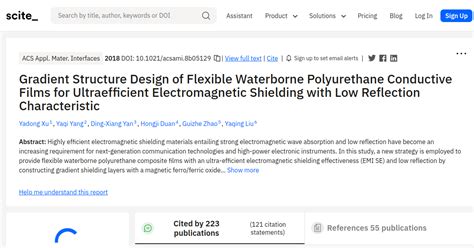 Citation Report Gradient Structure Design Of Flexible Waterborne