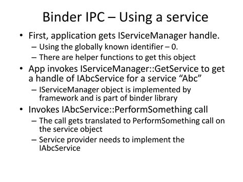 Overview Of Android Binder Ipc Implementation Pptx