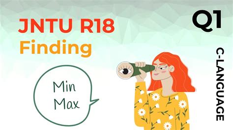 C Programming Finding Min Max Among 3 Given Numbers Jntu R18 Youtube