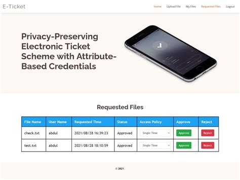Privacy Preserving Electronic Ticket Scheme With Attribute Based