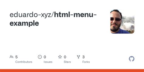 GitHub Eduardo Xyz Html Menu Example