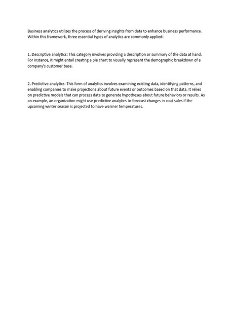 Descriptive Analytics Pdf