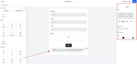 Forms Builder Terms And Conditions Element Mastermind Knowledge Base