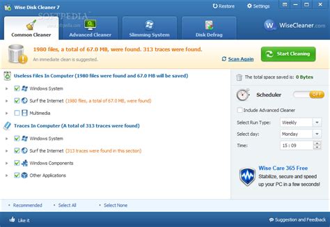 Free Disk Cleaner And Defragmenter Softpedia