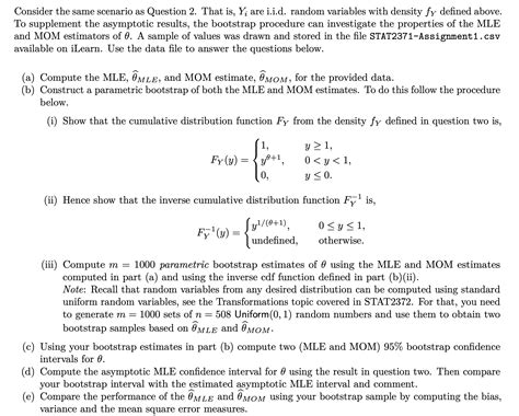 Solved Consider The Same Scenario As Question 2 That Is Yi Chegg Com