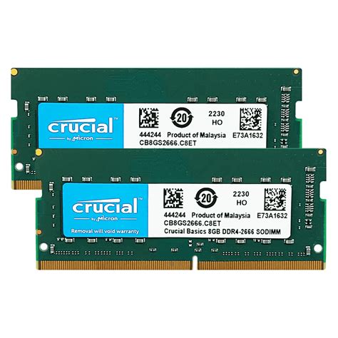 خريد و قيمت رم لپ تاپ کروشیال دو کاناله 16 گیگ Ddr4 2666mhz Cl19 کاستوم رایان