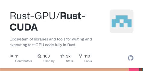 Github Rust Gpurust Cuda Ecosystem Of Libraries And Tools For