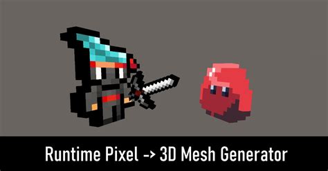 runtime pixel art to 3d mesh generator 3d environments unity asset