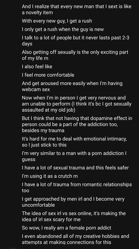 I Just Realized That Im A Female Porn Addict I Wrote Down My Symptoms