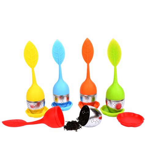 Blad Te Infuser I Flere Forskellige Farver